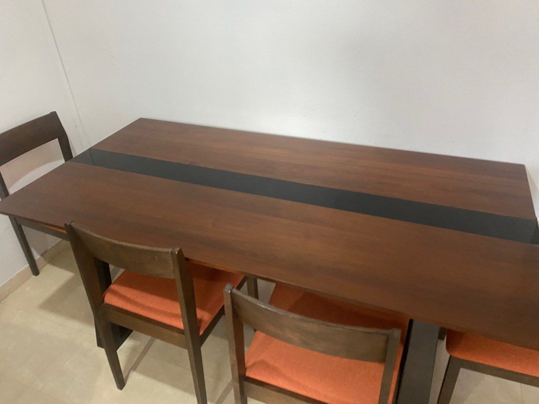 Modern, Minimalist Dining Table Set, Furniture & Home Living, Furniture ...