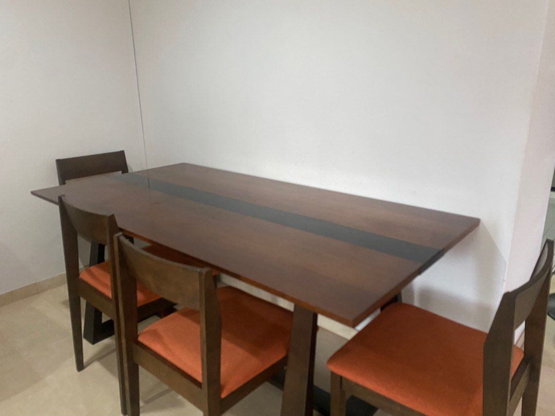 Modern, Minimalist Dining Table Set, Furniture & Home Living, Furniture ...