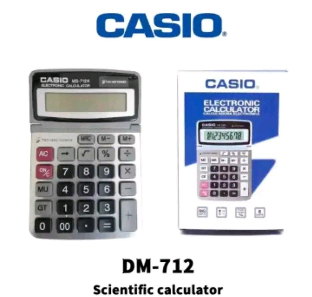 MS-712A CASIO ELECTRONIC CALCULATOR 12-DIGIT TWO WAY POWER, Computers ...