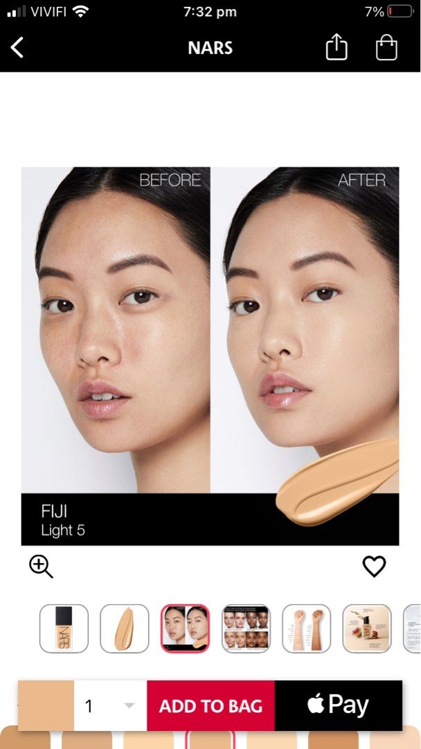 NARS Light reflecting foundation FIJI, Beauty & Personal Care, Face, Makeup on Carousell