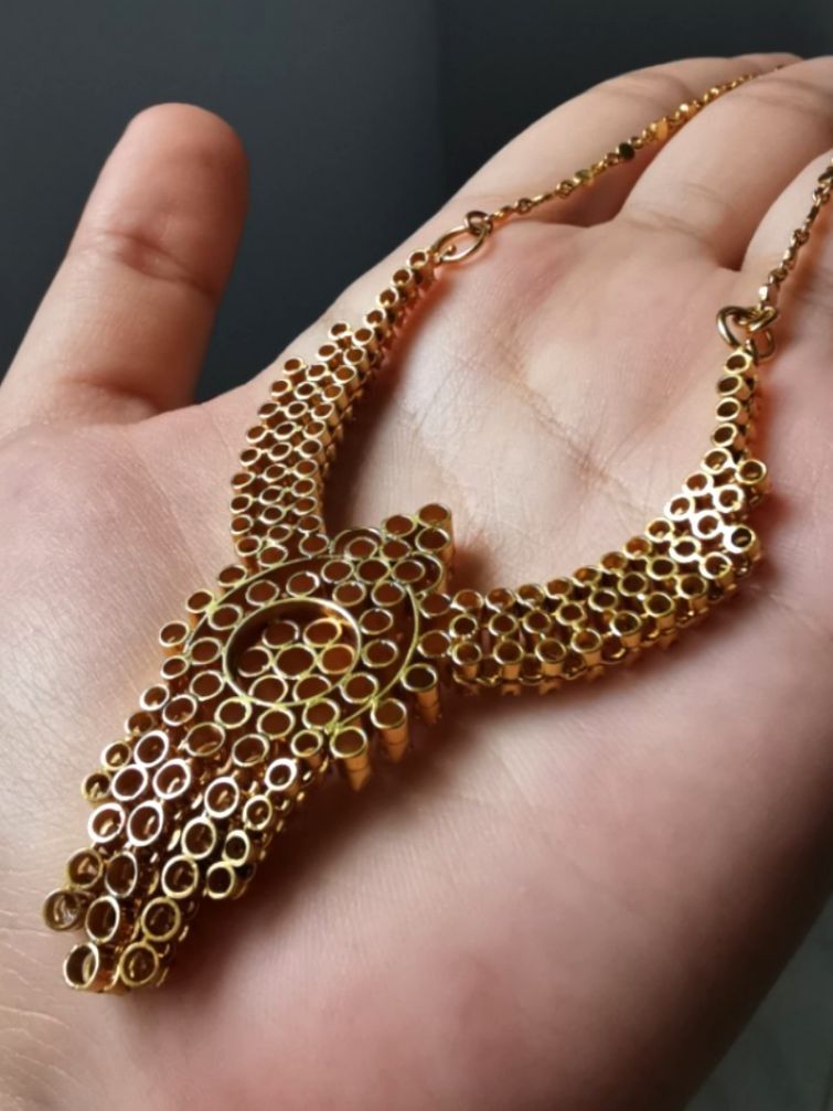 Natural Diamond Necklace, Phoenix Diamond Necklace, Gold Fittings ...