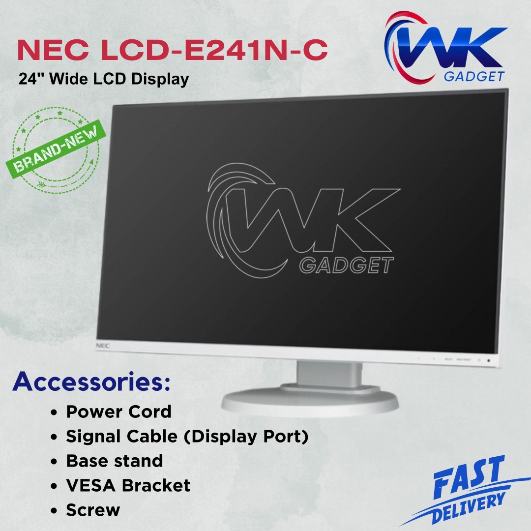 NEC LCD-E241N | 24-inch | 3-sided Narrow Frame IPS Wide LCD Display ...