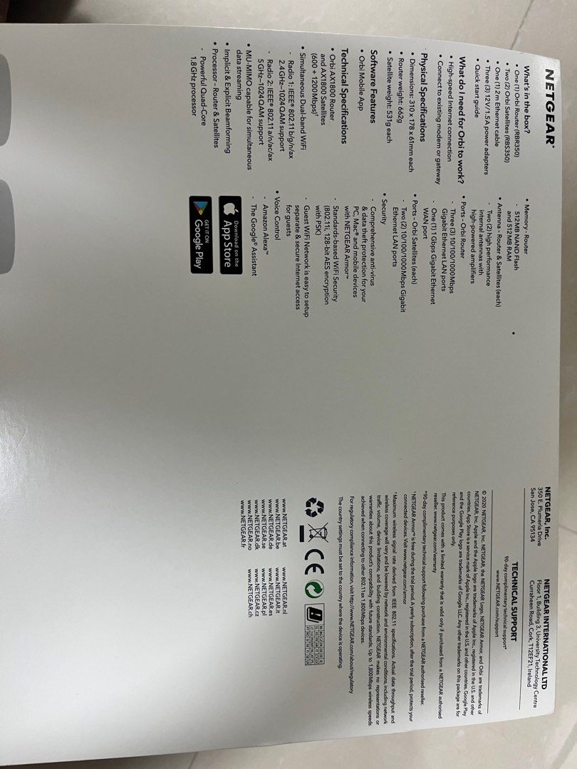 Netgear orbi RBR350, Computers & Tech, Parts & Accessories, Networking ...