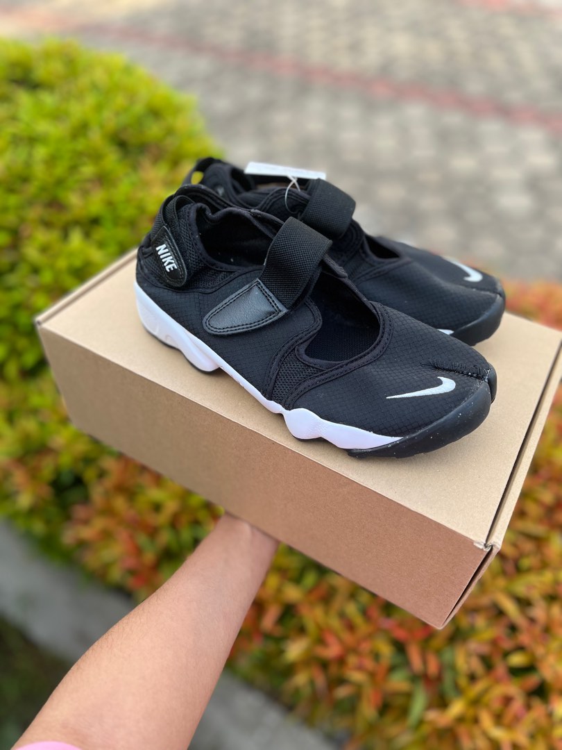 Nike Air Rift Black White Ripstop Size 38 39, Fesyen Wanita, Sepatu di ...