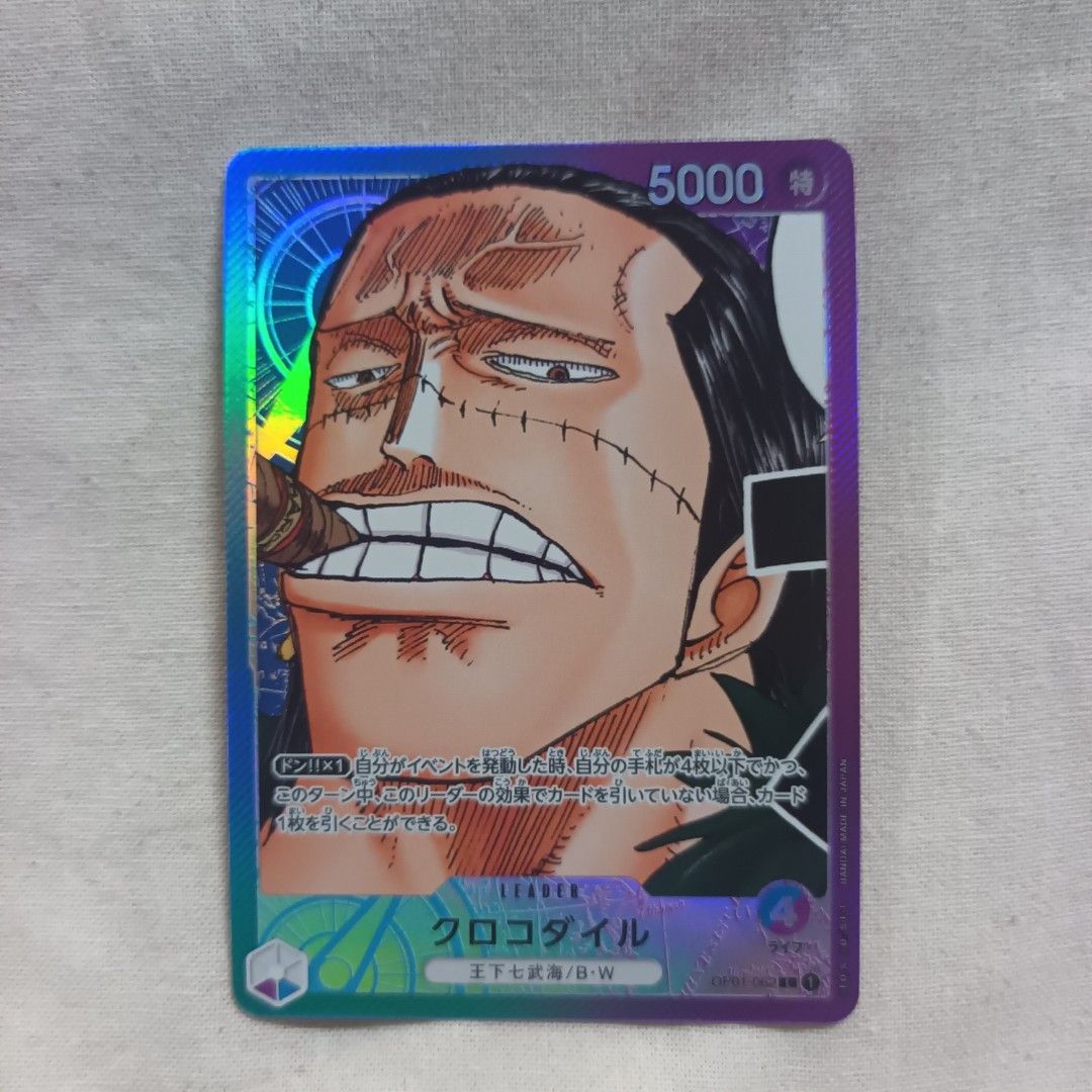 One Piece Card Game OP01 Crocodile Leader Alternate Art AA, Hobbies ...