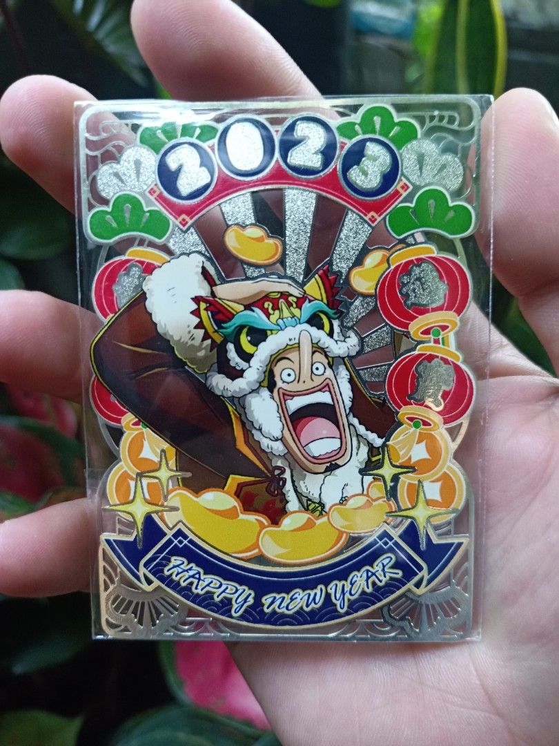 One piece numbered card 5 pcs.thick card + Usopp metal card 1.Mihawk 2 ...