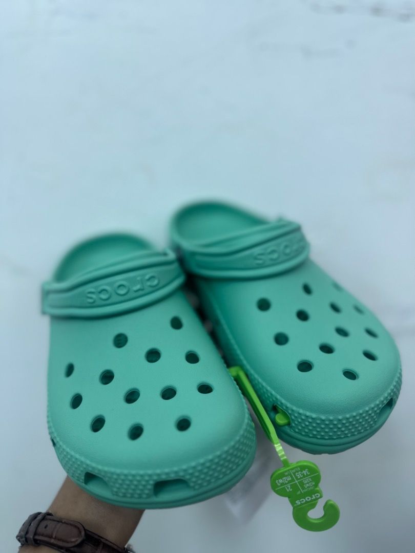 ORIGINAL CROCS Classic Clog in Jade Stone, Women's Fashion, Footwear ...