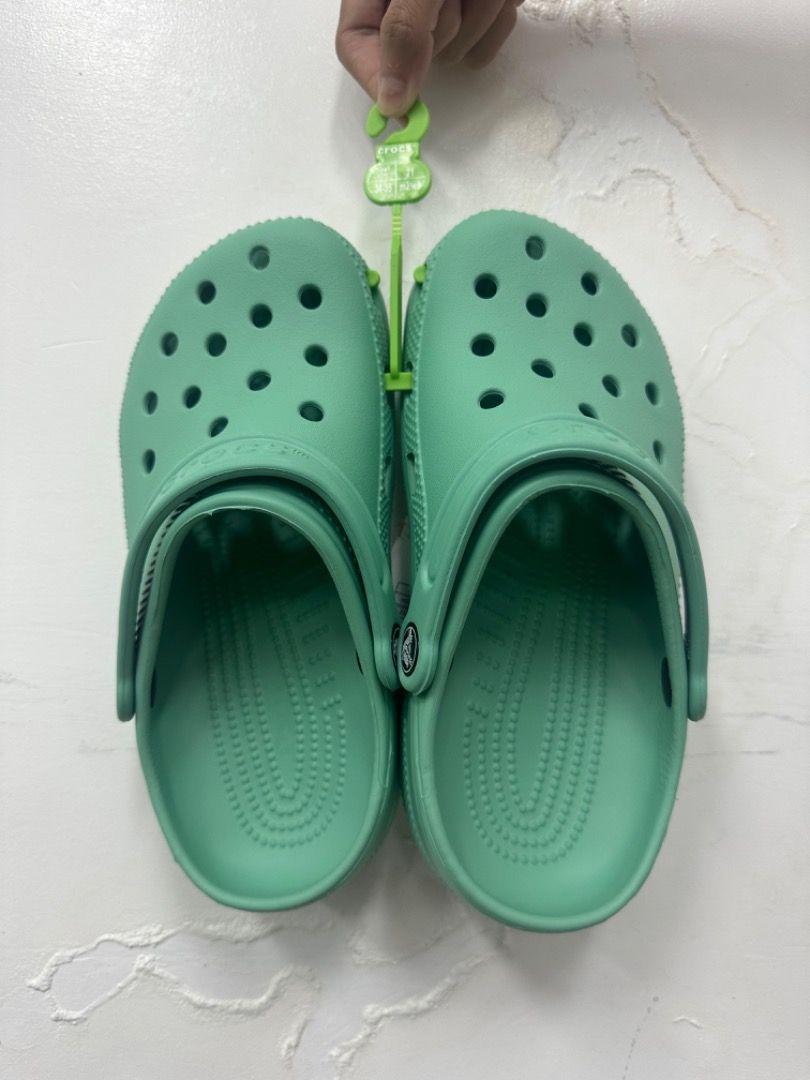 ORIGINAL CROCS Classic Clog in Jade Stone, Women's Fashion, Footwear ...