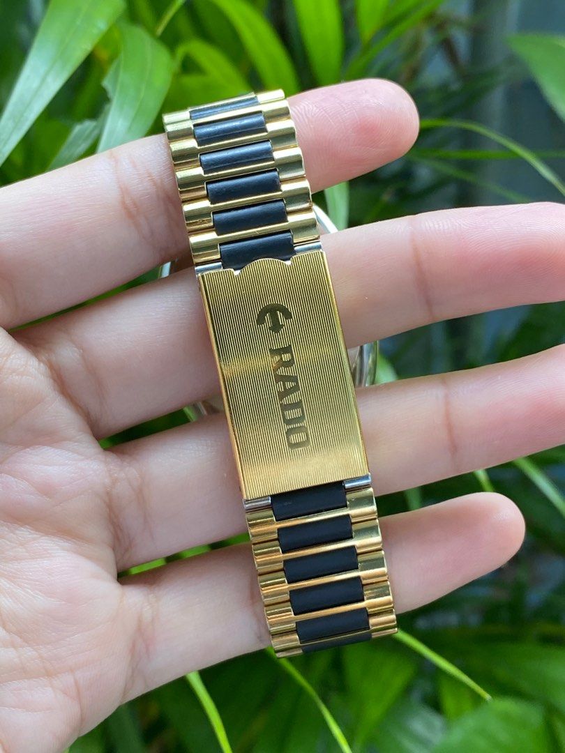 Original Rado Diastar Black & Gold Mens Watch, Luxury, Watches on Carousell