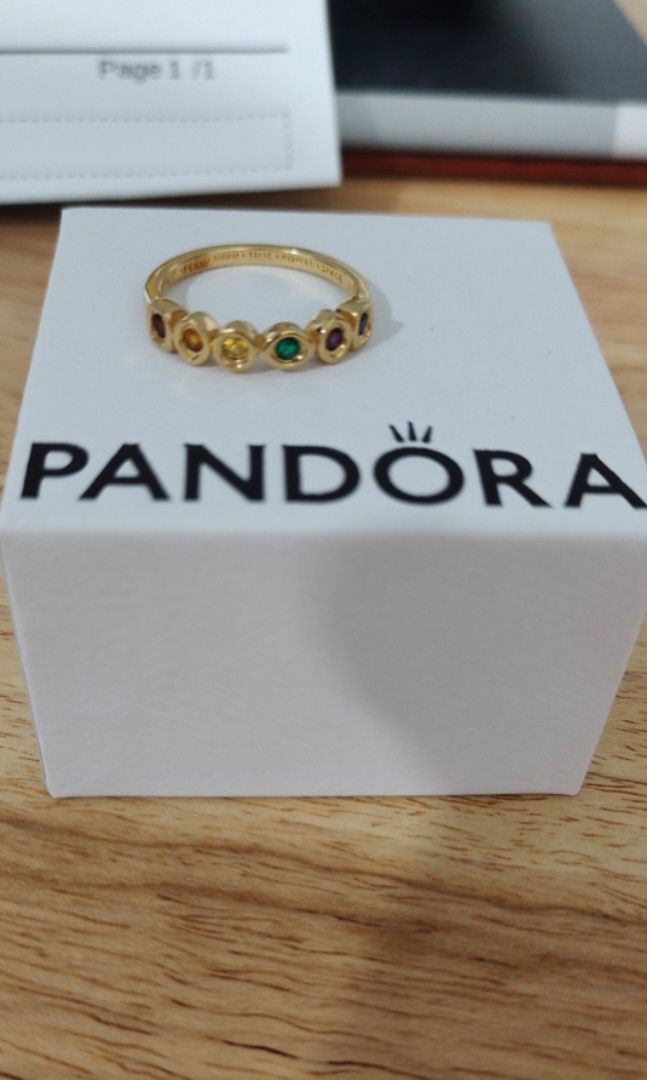 Pandora x Marvel The Avengers Infinity Stones Ring, Luxury, Accessories ...