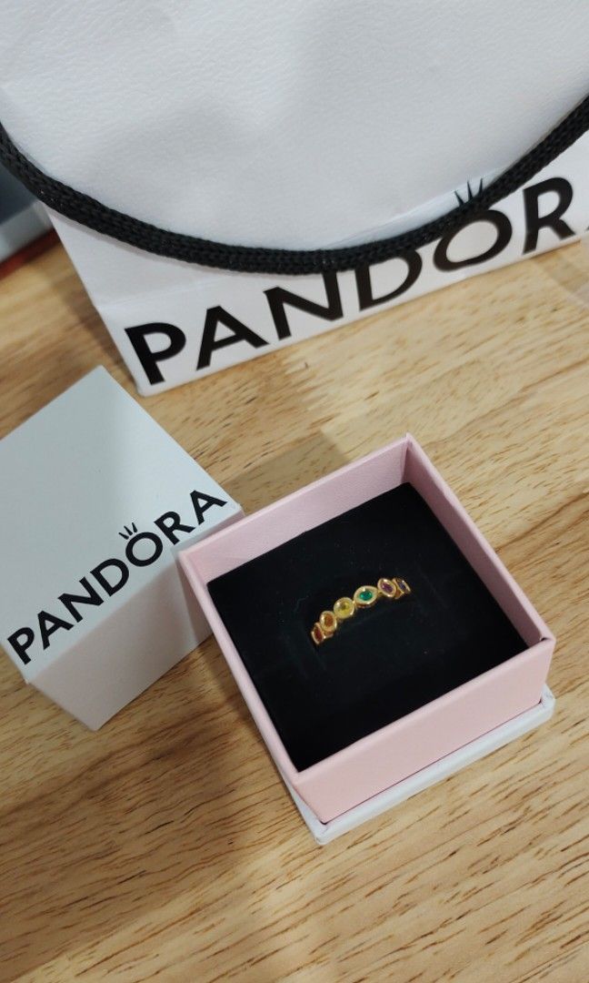 Pandora x Marvel The Avengers Infinity Stones Ring, Luxury, Accessories ...