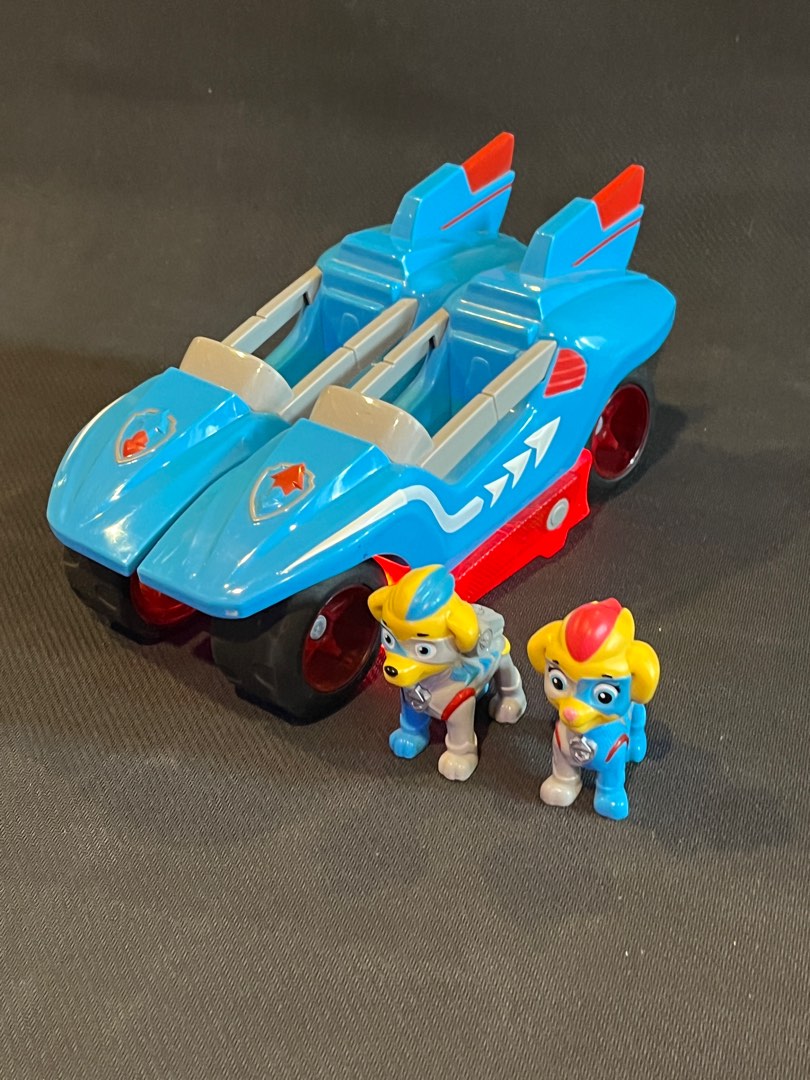 4 Paw Patrol Mighty Pups vehicles plus figurines on Carousell