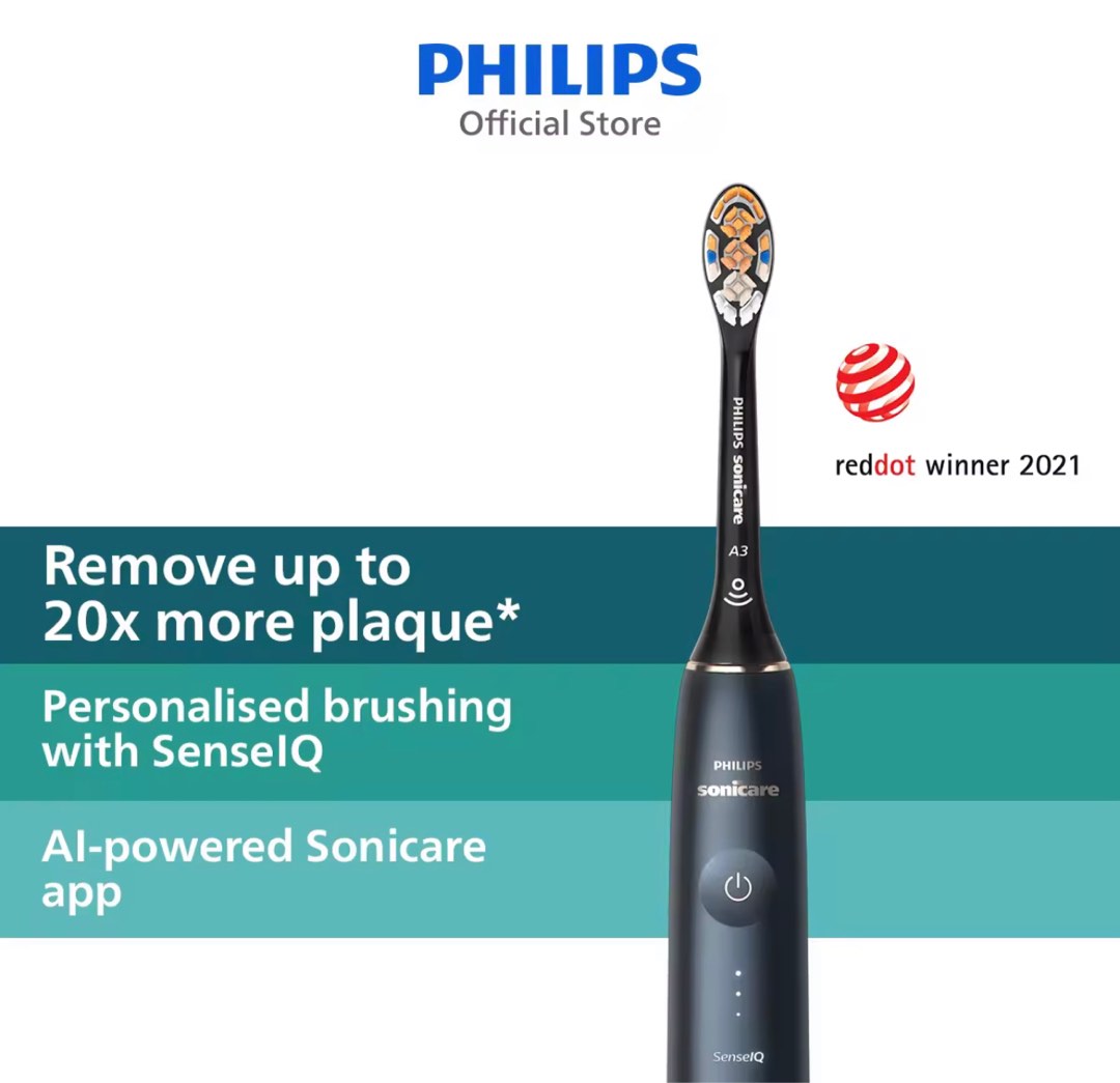Philips Sonicare 9900 Prestige Power Toothbrush with SenseIQ (Midnight ...