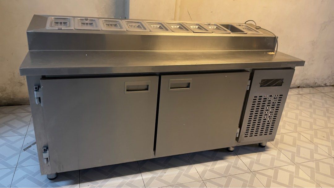 Pizza / Salad bar toppings with under counter chiller, Furniture & Home ...