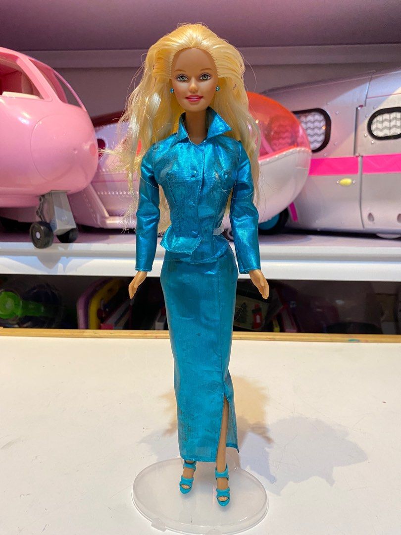 Platinum Blonde BARBIE DOLL with TURQUOISE SUIT on Carousell