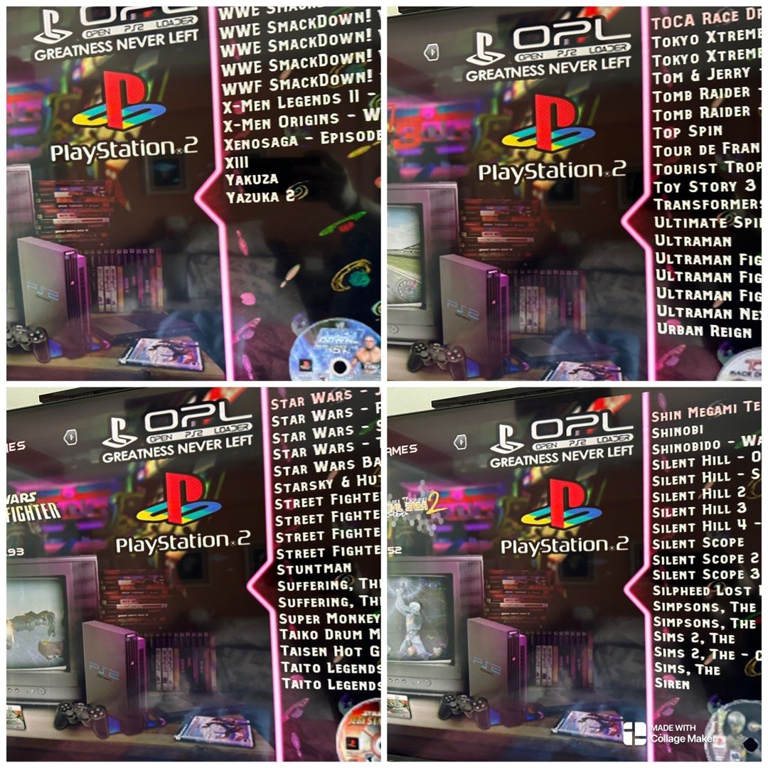 PlayStation Ps2 fat console with estimate 450 Ps2 game install on 2tb Seagate firecuda harddisk ...