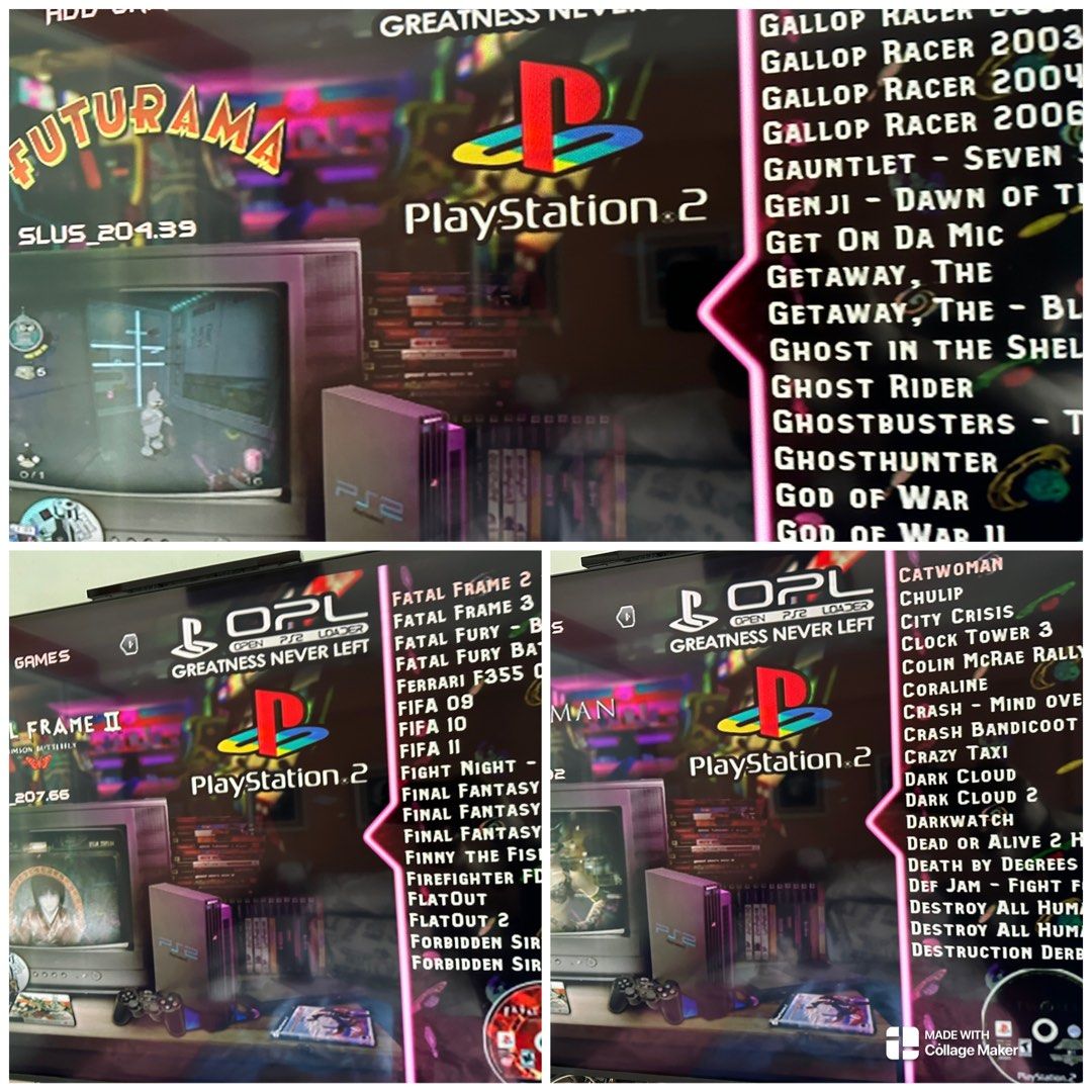 PlayStation Ps2 fat console with estimate 450 Ps2 game install on 2tb Seagate firecuda harddisk ...