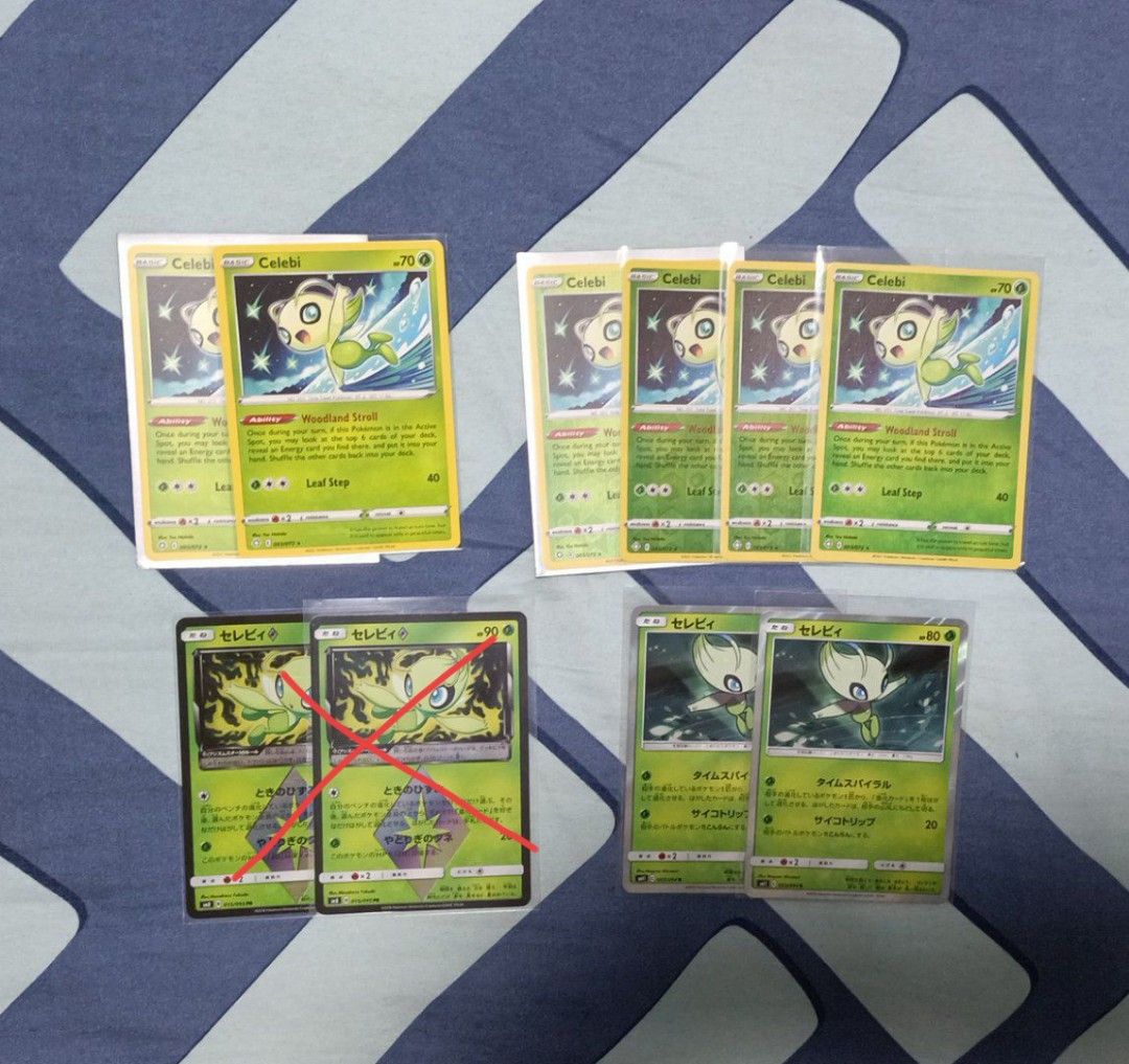 Pokemon Celebi card set, Hobbies & Toys, Toys & Games on Carousell