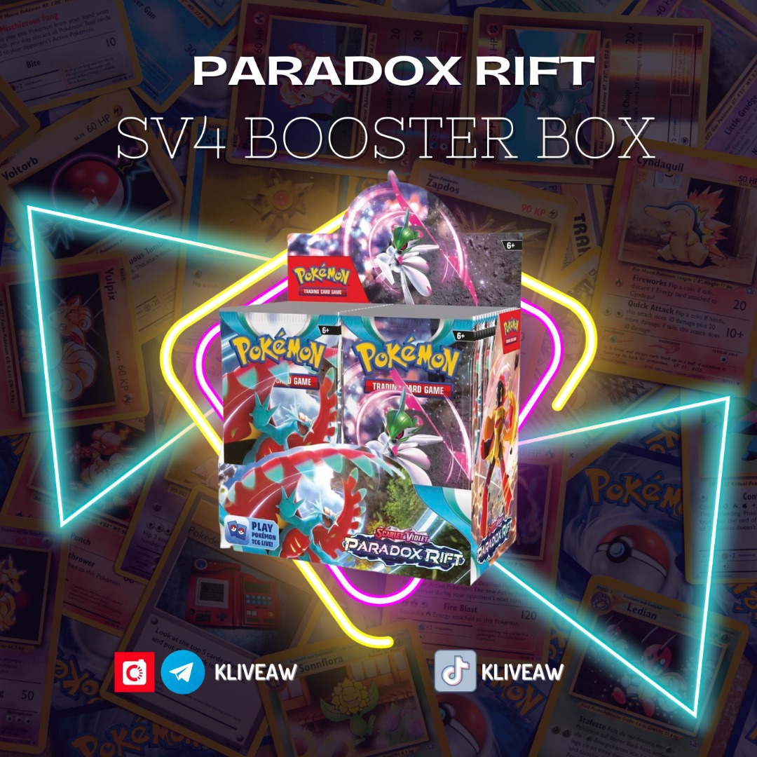 Pokemon TCG Scarlet & Violet SV4 Paradox Rift ( PRE-ORDER ), Hobbies ...
