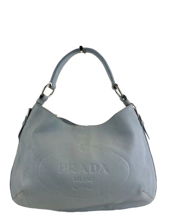 Prada Baby Blue Leather Hobo Shoulder Bag, Luxury, Bags & Wallets on ...