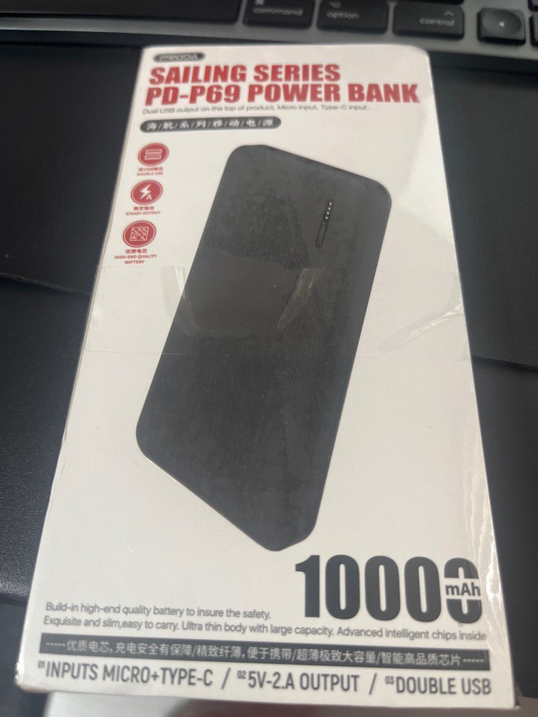 Proda 10000 mAh Power Bank PD-P69, Mobile Phones & Gadgets, Mobile & Gadget Accessories, Power ...