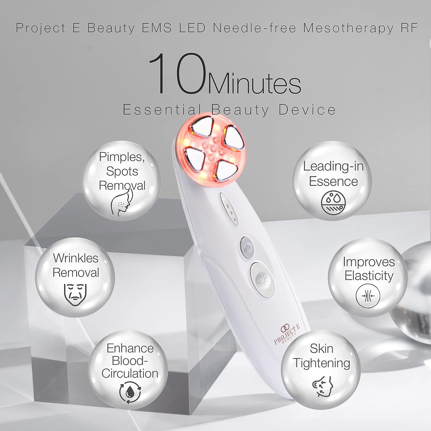 Project E Beauty Needle-Free Mesotherapy Device | Wireless 3 Photons EMS Needle-Free Mesotherapy ...