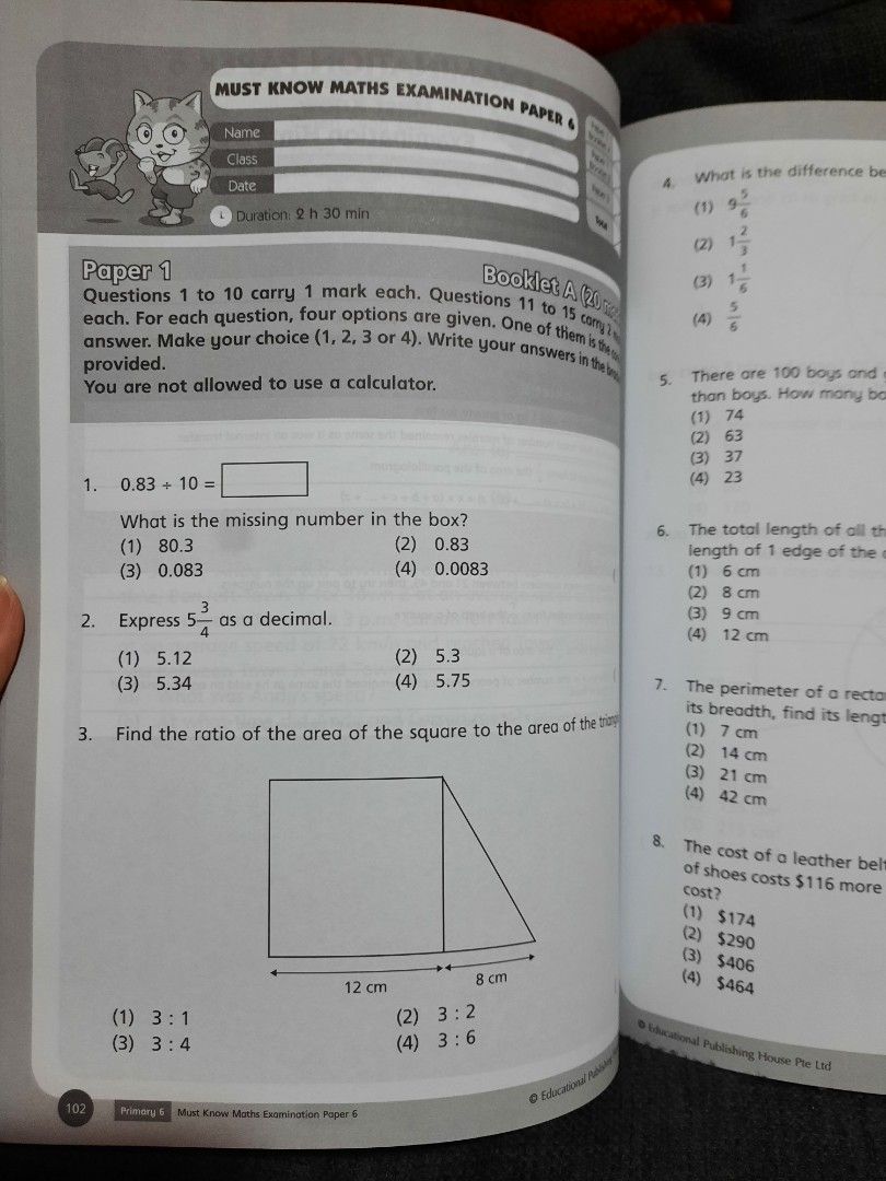 PSLE Must know Maths Mathematics Primary 6 Pri 6, Hobbies & Toys, Books ...