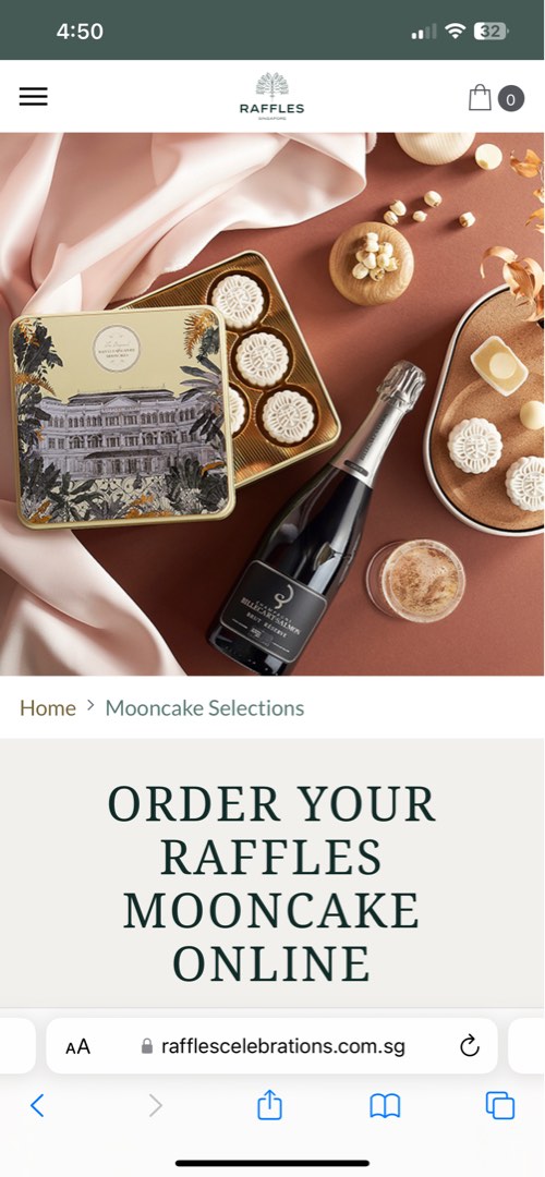 Raffles Hotel Mooncakes, Food & Drinks, Other Food & Drinks on Carousell