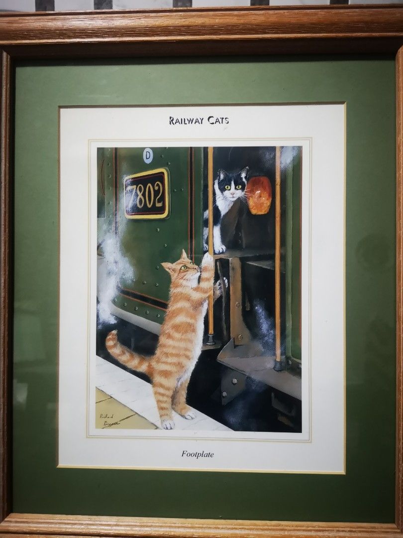 Railway Cats Series Art Print Frame, Furniture & Home Living, Home ...