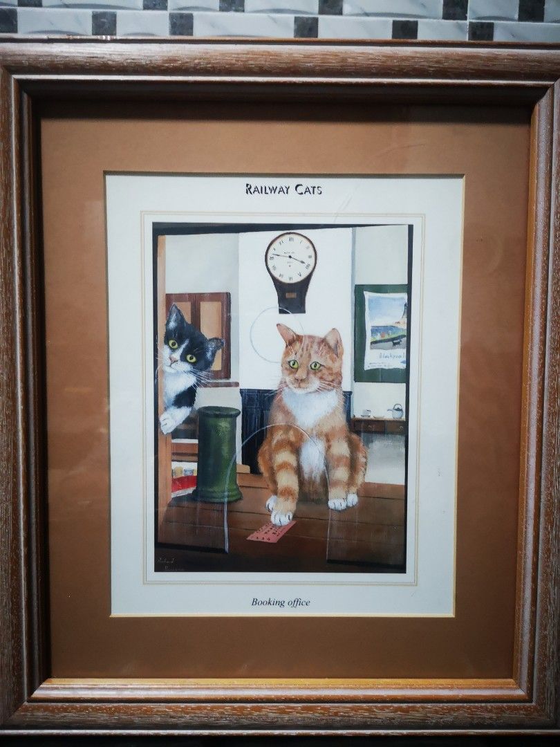 Railway Cats Series Art Print Frame, Furniture & Home Living, Home ...