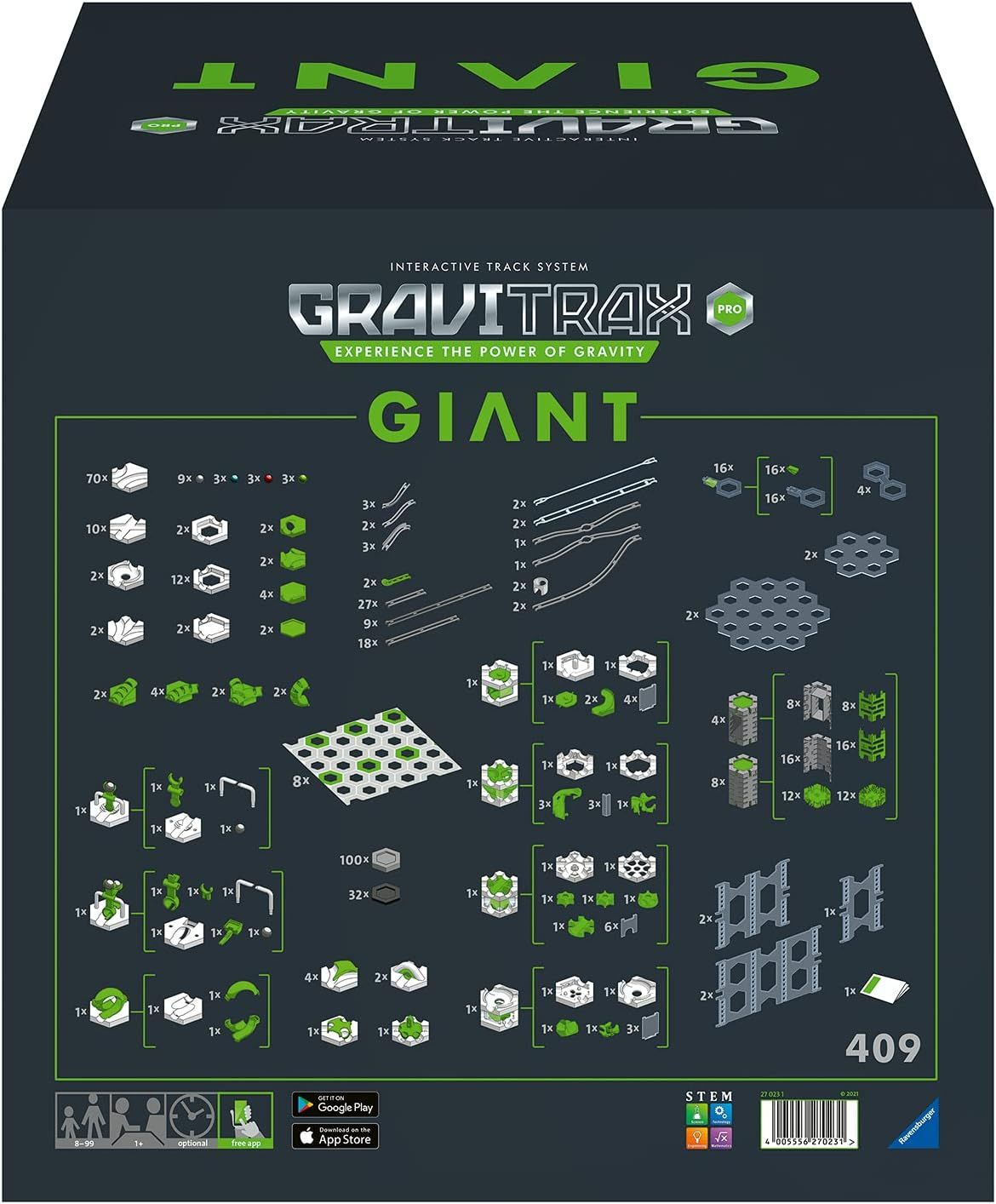 Ravensburger GraviTrax PRO Giant Set - Marble Run and STEM Toy for Boys ...