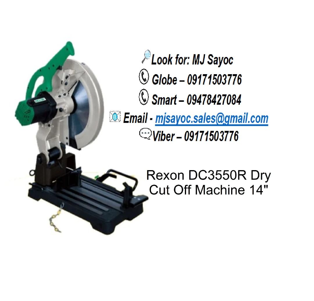 Rexon DC3550R Dry Cut Off Machine 14", Commercial & Industrial, Construction Tools & Equipment ...