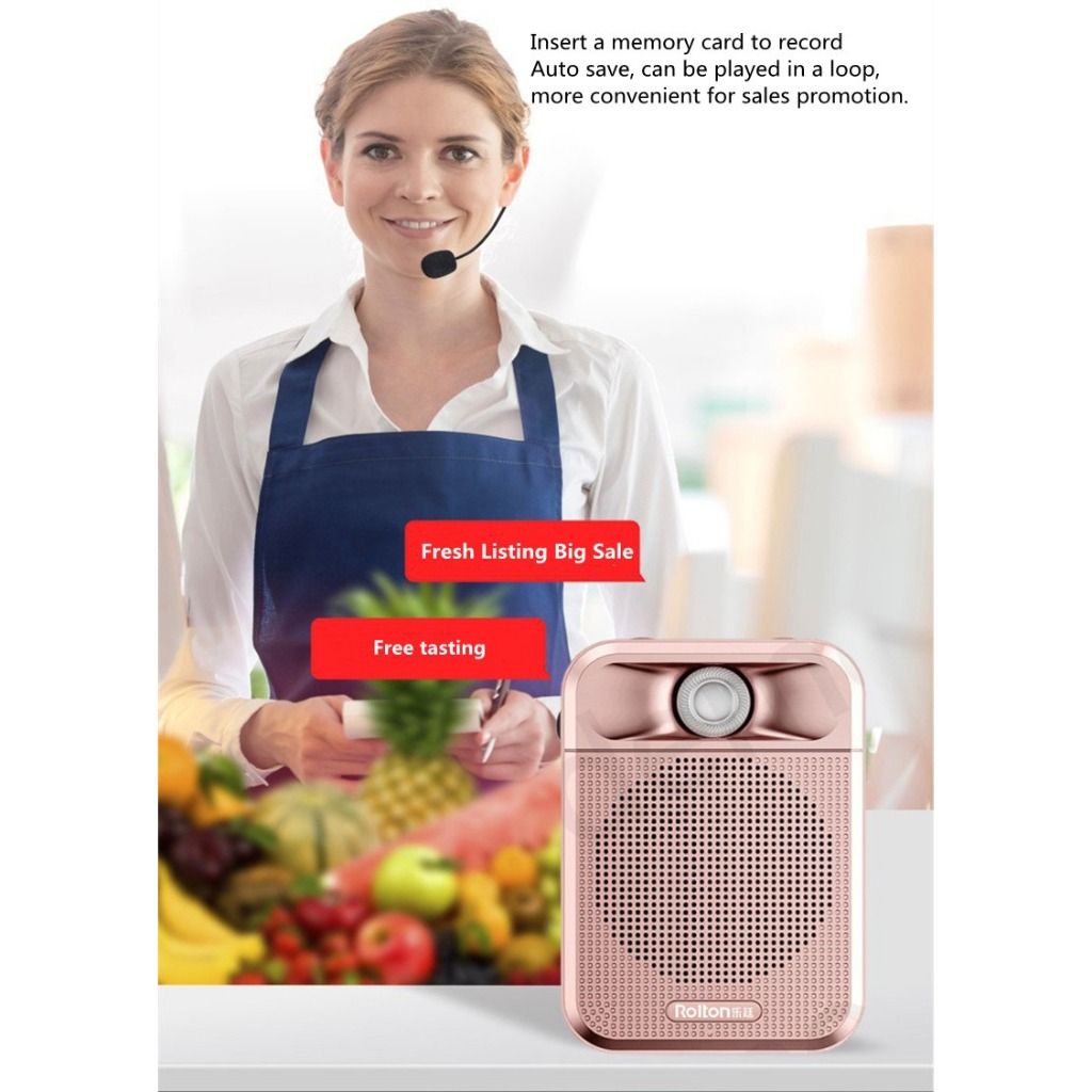 Rolton K700 Portable Loud Speaker Voice Amplifier with Mic Dual Speaker ...
