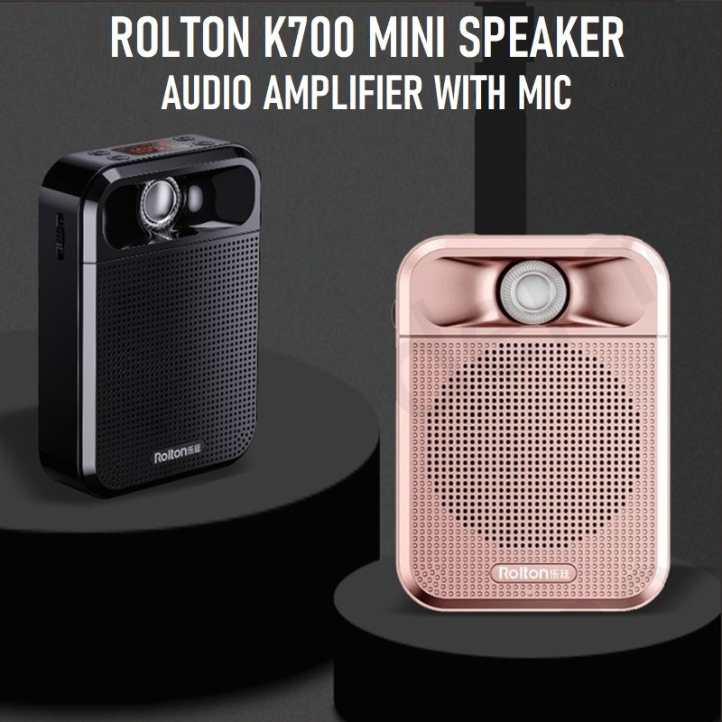 Rolton K700 Portable Loud Speaker Voice Amplifier with Mic Dual Speaker ...