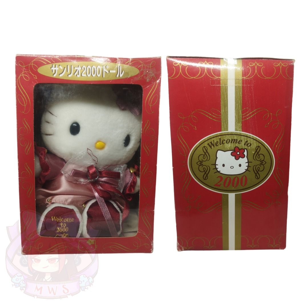 Sanrio Hello Kitty Vintage Eikoh 1999 Limited edition Welcome to 2000 Plush Doll on Carousell