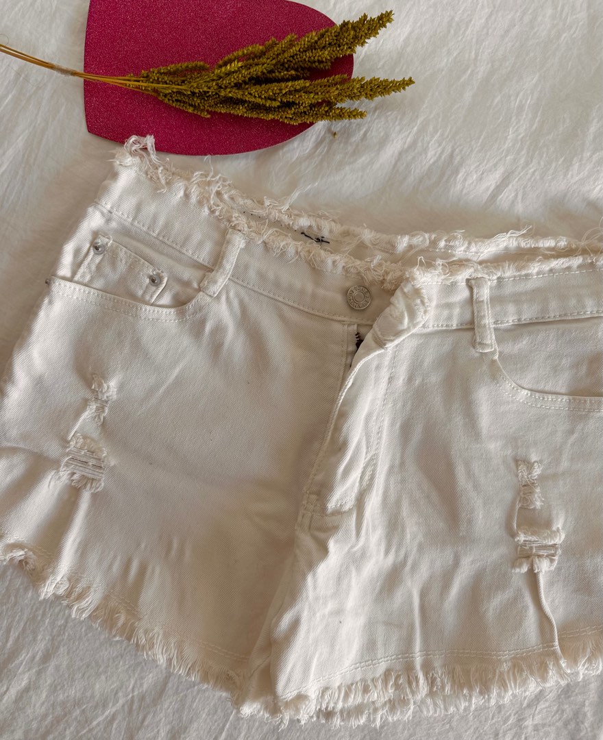 Sexy White Shorts Perfect For Beach Trips On Carousell