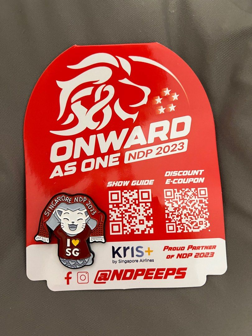 SG Singapore National Day NDP pin badge collectible, Hobbies & Toys ...