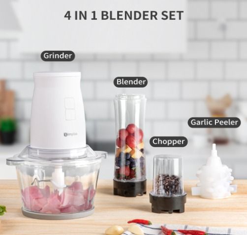 Simplus Meat Grinder 1.8L Glass Bowl Food Chopper Processor Mixer ...