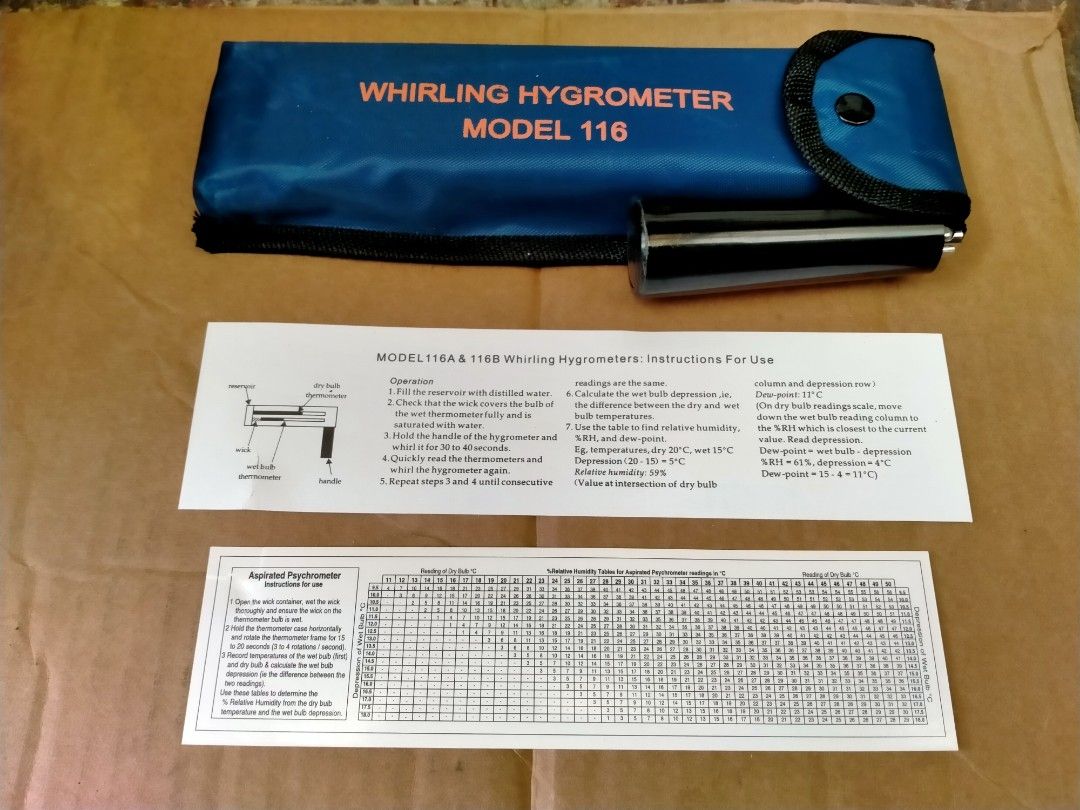 Sling Psychrometer Whirling Hygrometer - celsius scale IMPA 370261 on ...