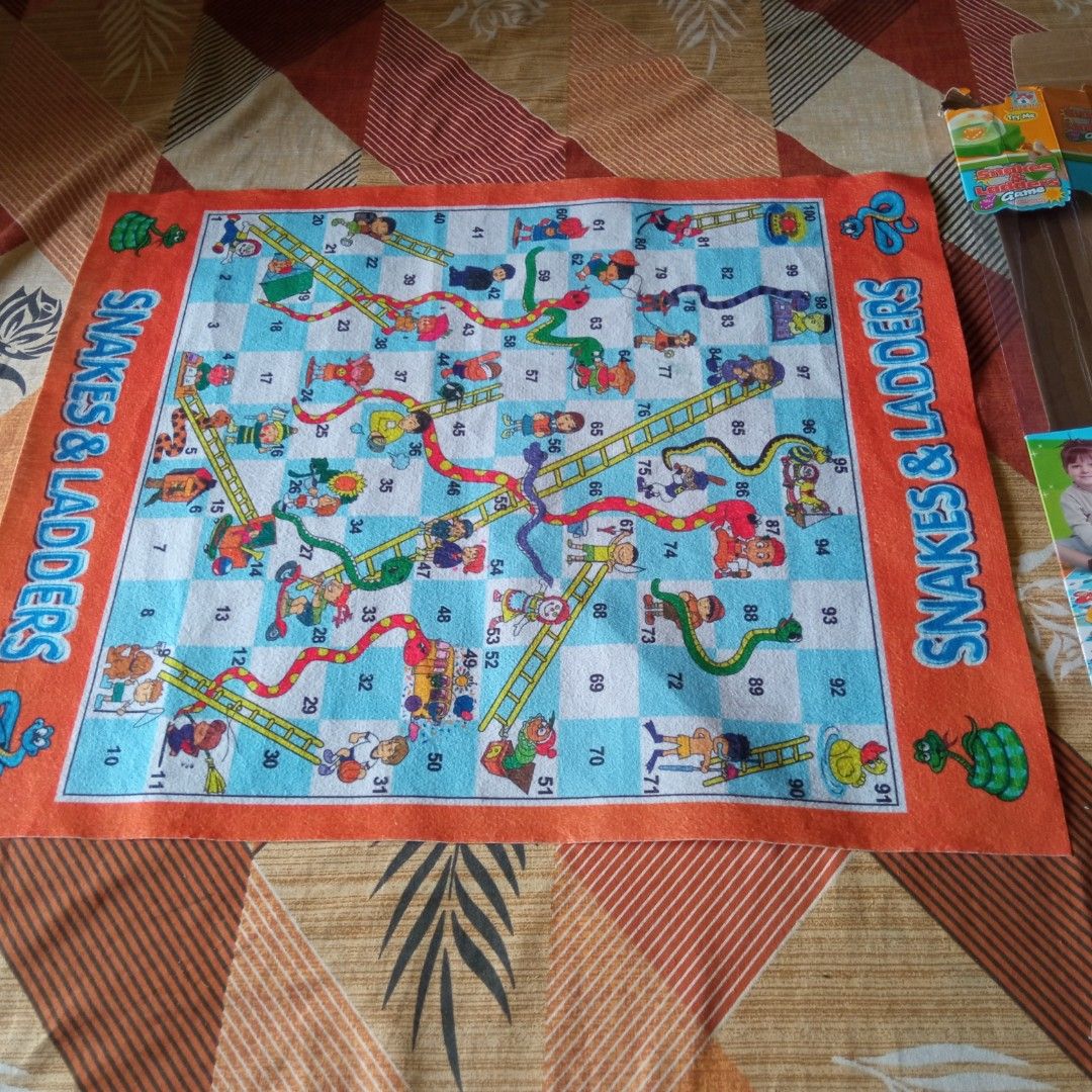 Snakes & Ladders play mat, Hobbies & Toys, Toys & Games on Carousell