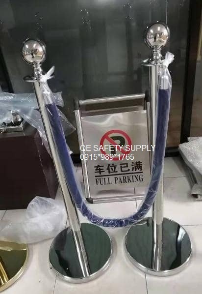 Stanchion Post Silver Post Blue Velvet Rope Ball Type on Carousell
