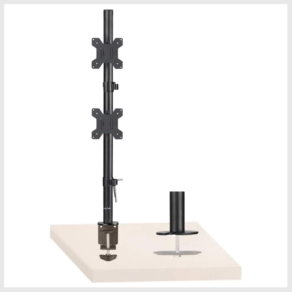 Suptek Dual LED LCD Monitor Stand up Desk Mount for 2 / Two Screens up ...