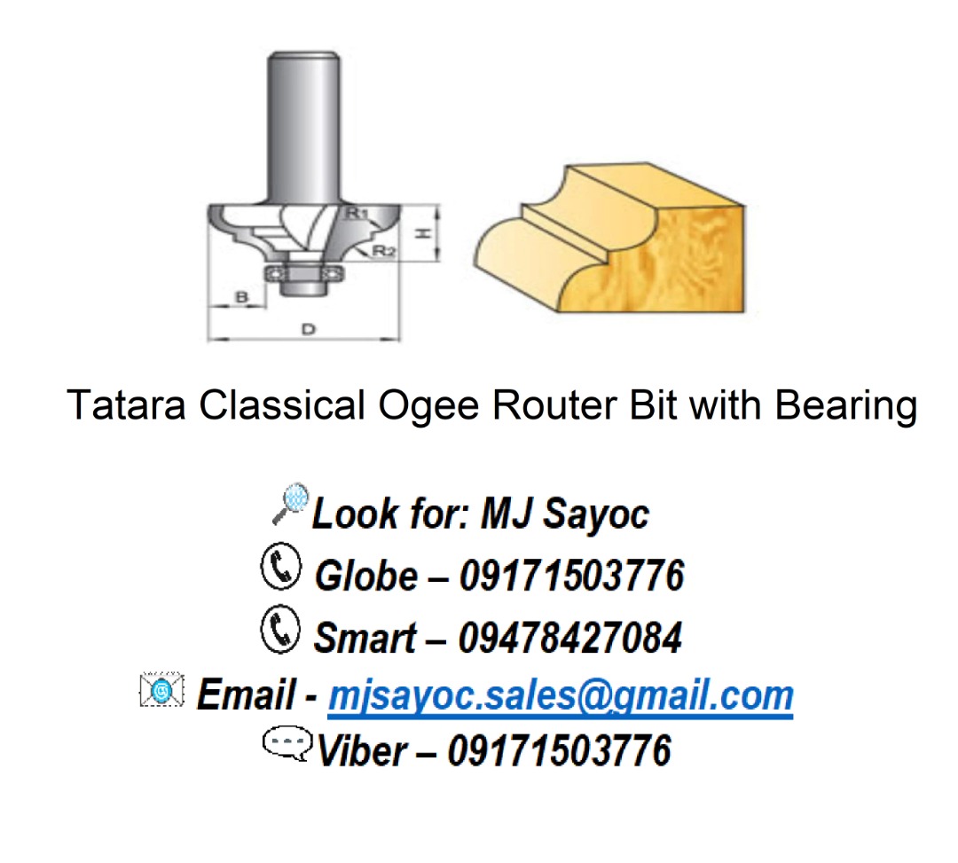 Tatara Classical Ogee Router Bit with Bearing on Carousell