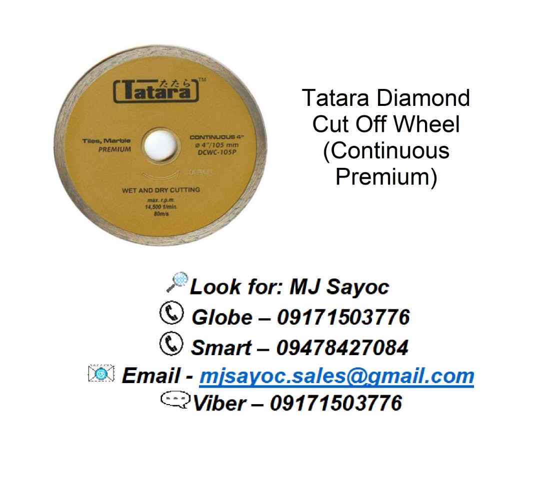Tatara Diamond Cut Off Wheel (Continuous Premium), Commercial ...