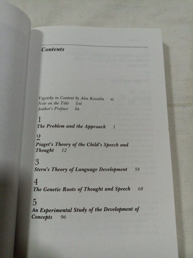 Thought and Language - Lev Vygotsky, Hobbies & Toys, Books & Magazines ...