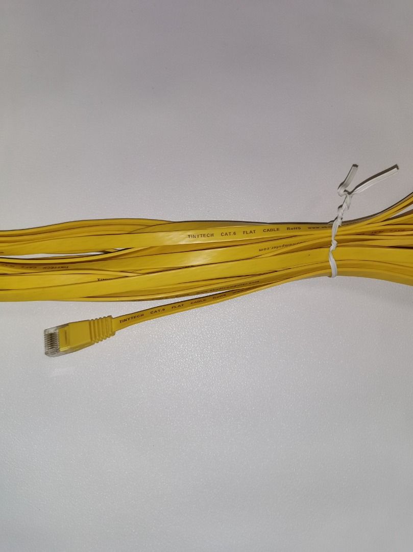 TinyTech CAT6 FLAT Cable | 10m, Computers & Tech, Parts & Accessories ...