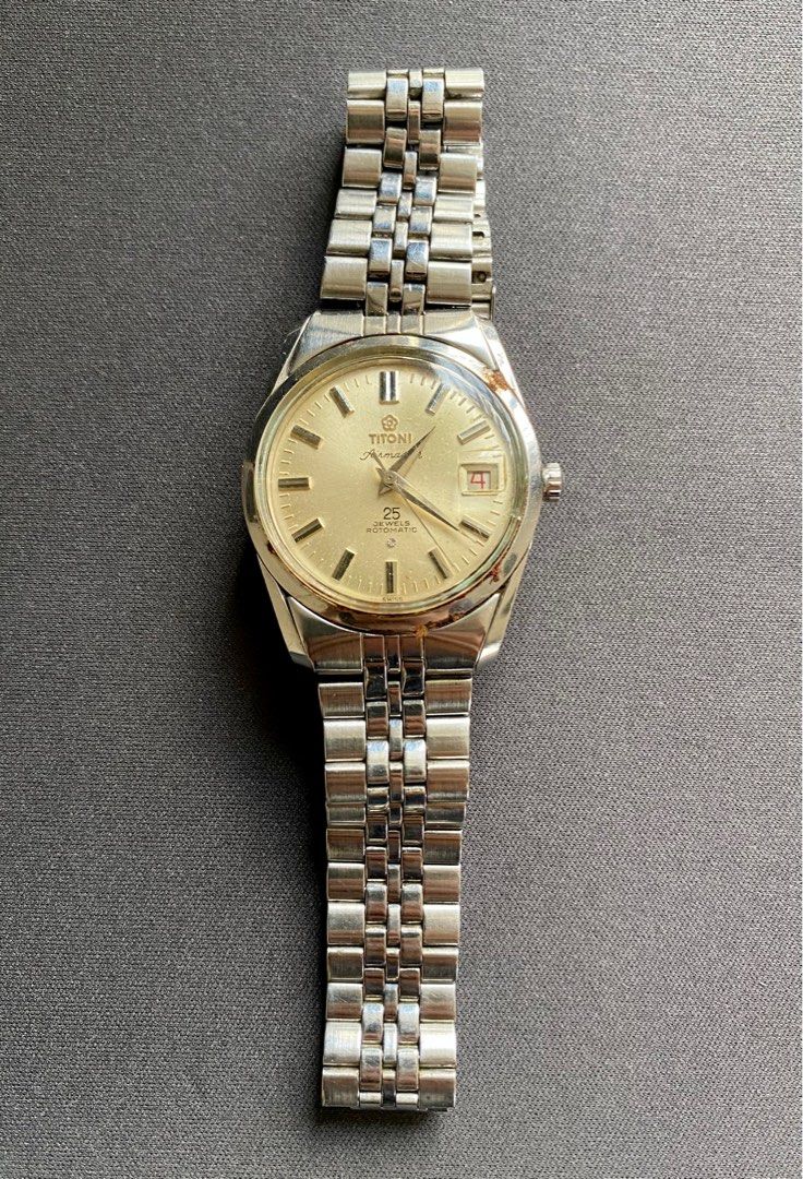 Titoni Airmaster Rotomatic 25 Jewels, 名牌, 手錶 - Carousell