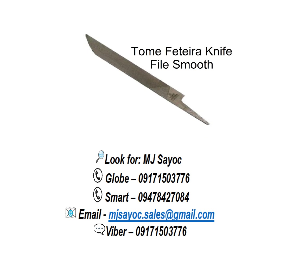 Tome Feteira Knife File Smooth, Commercial & Industrial, Construction Tools & Equipment on Carousell