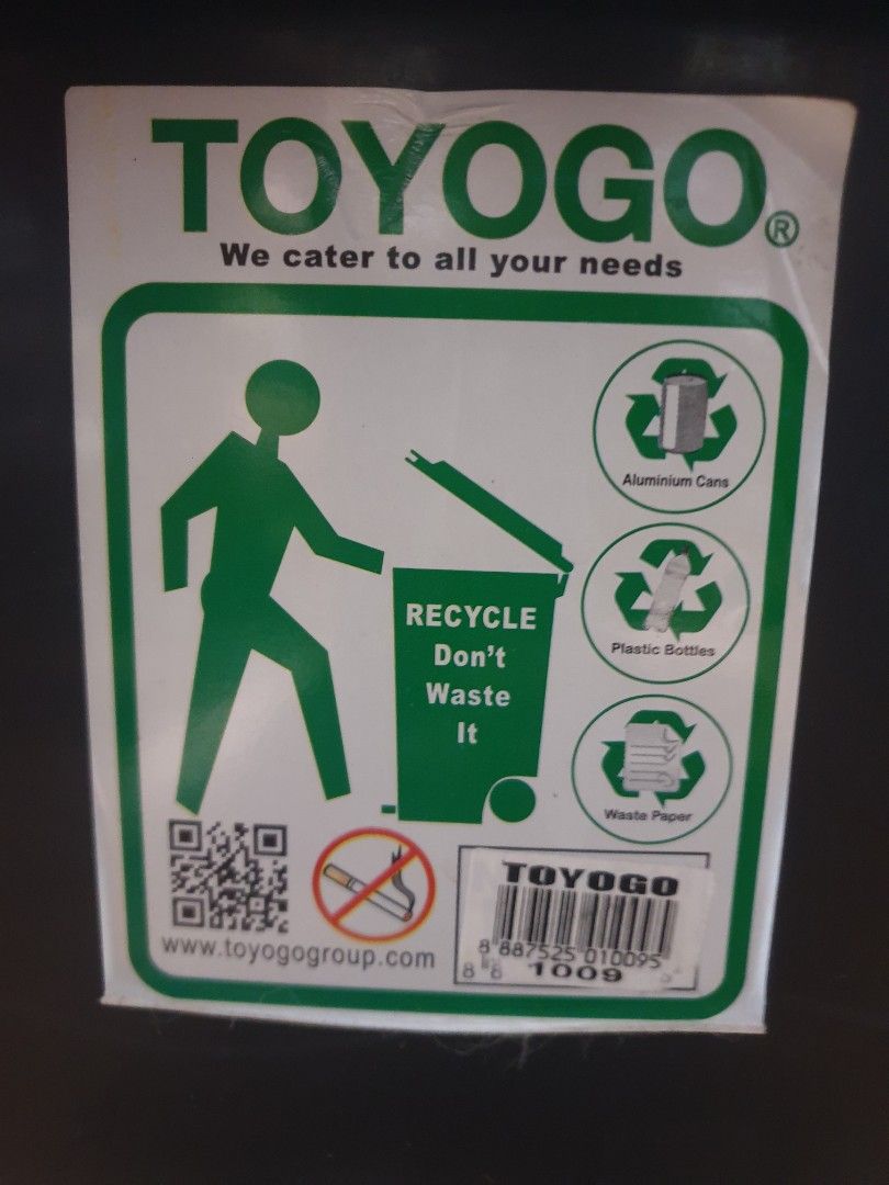 Toyogo Recycle Step Bin with Wheels 120 Litres (model 1009), Furniture ...