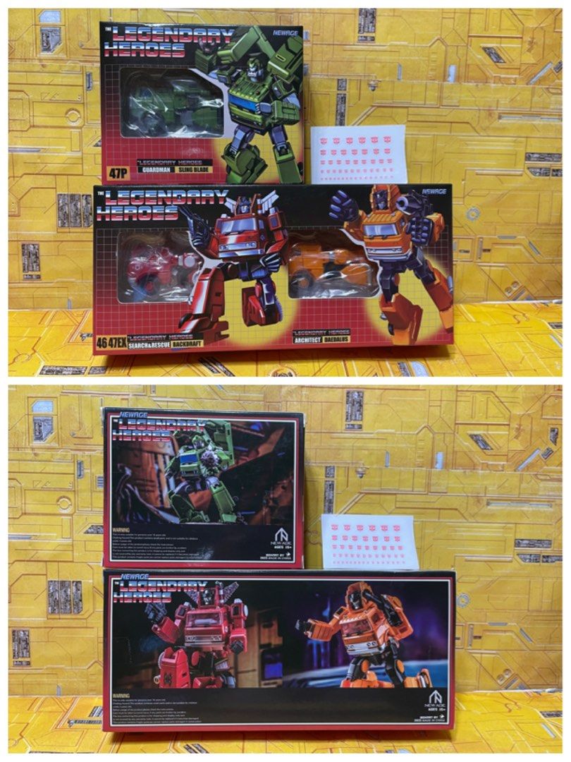Transformers Newage NA Toys - H-46EX H46EX Backdraft & H-47EX H47EX ...